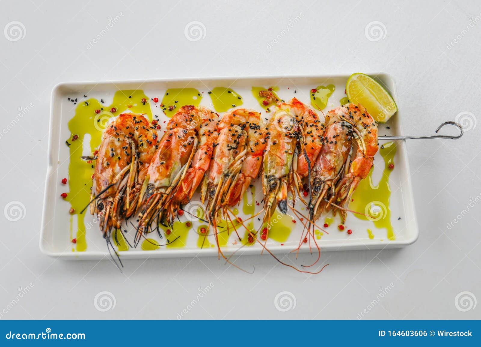 High Angle Shot of Tasty Delicious Crawfish with a Side of Lemon on a ...