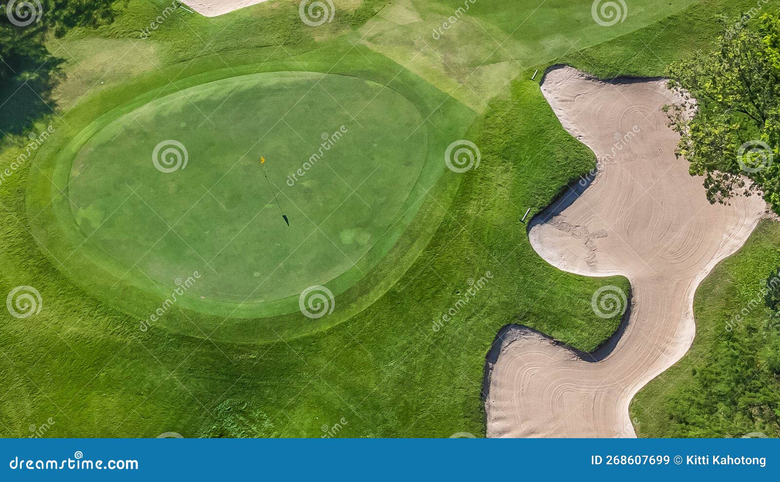 High Angle View Aerial Photograph of Golf Course Stock Image - Image of ...