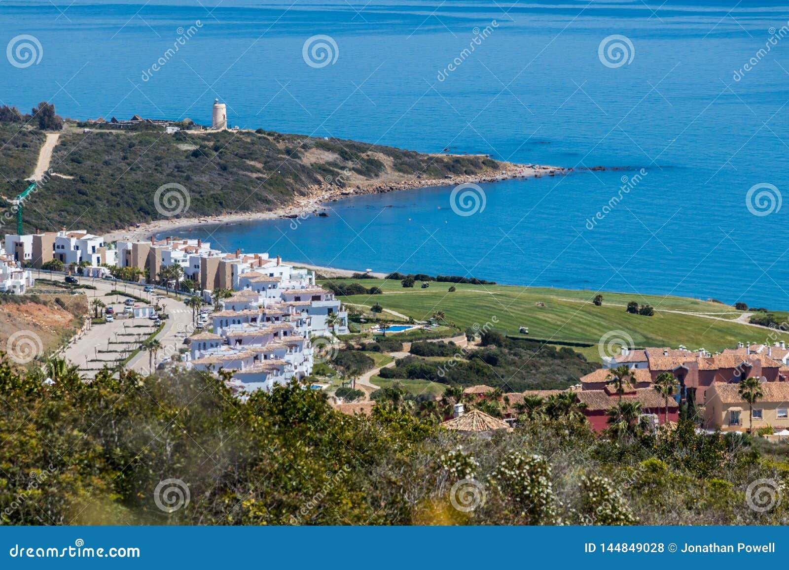 High Angle View of Alcaidesa Golf Course Stock Photo - Image of houses ...