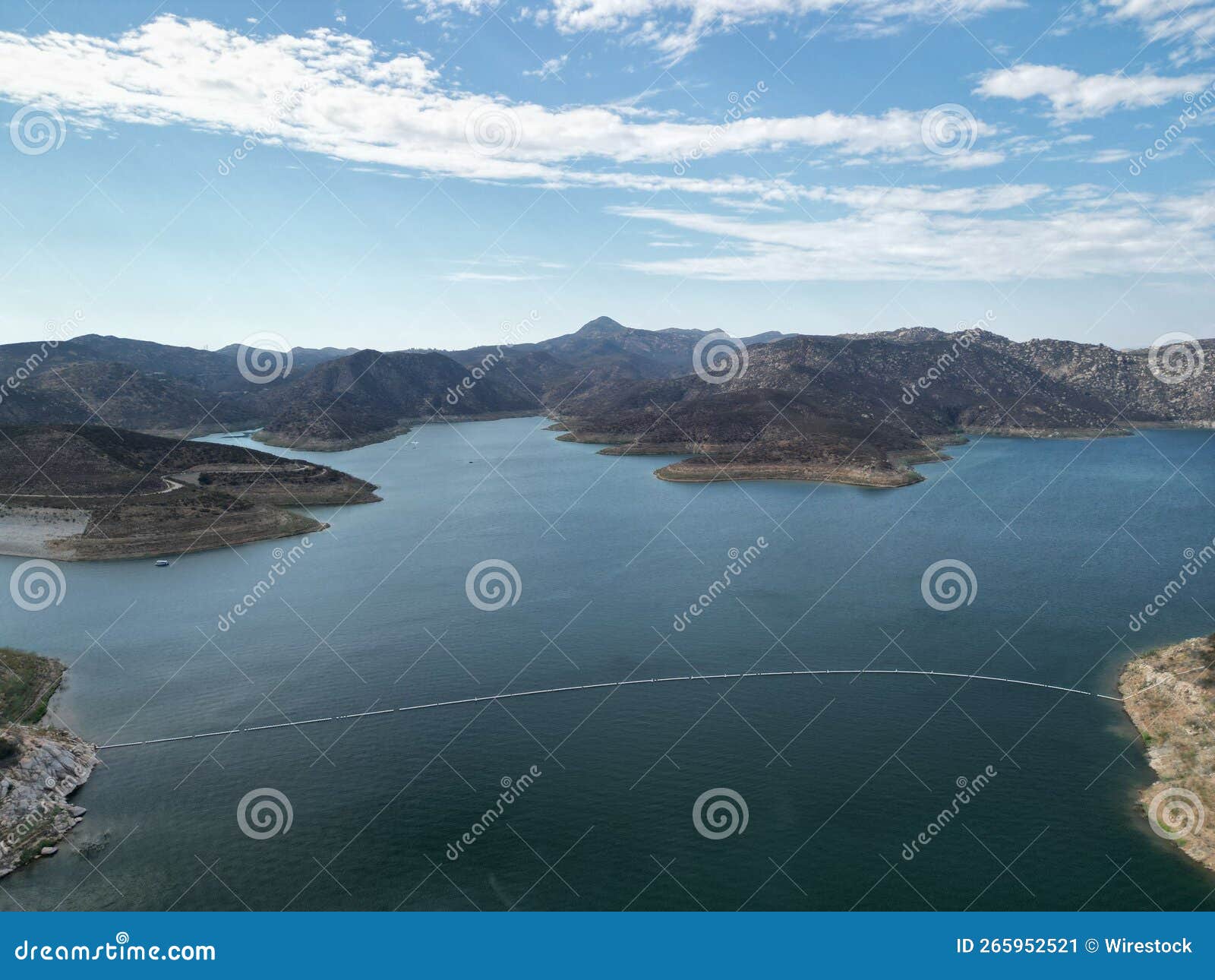 High-angle View of the Beautiful Lake Berryessa Surrounded by Mountains ...