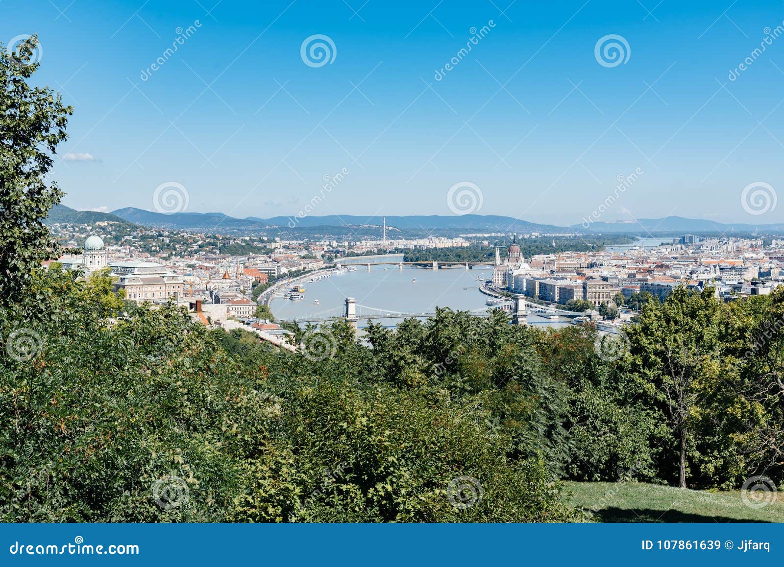 High Angle View of Budapest from Gellert Hill. Editorial Stock Image ...