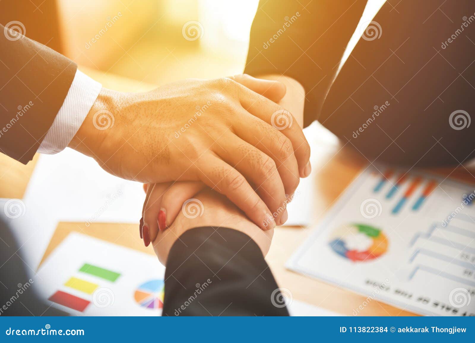 Business People Stacking Hands. Stock Photo - Image of global, company ...