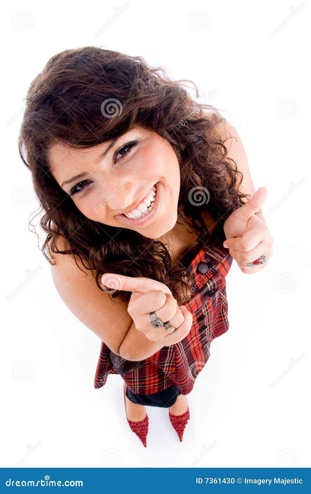 High Angle View of Cheerful Model Stock Photo - Image of gorgeous ...