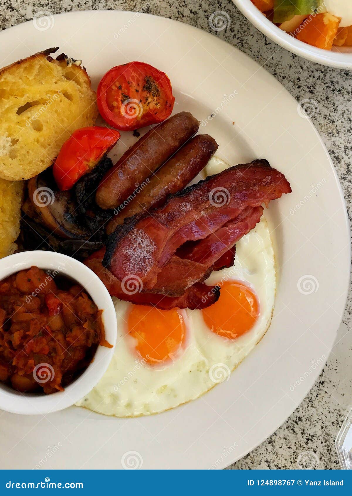 English Eggs and Bacon Breakfast. Object, Meal. Stock Image - Image of ...