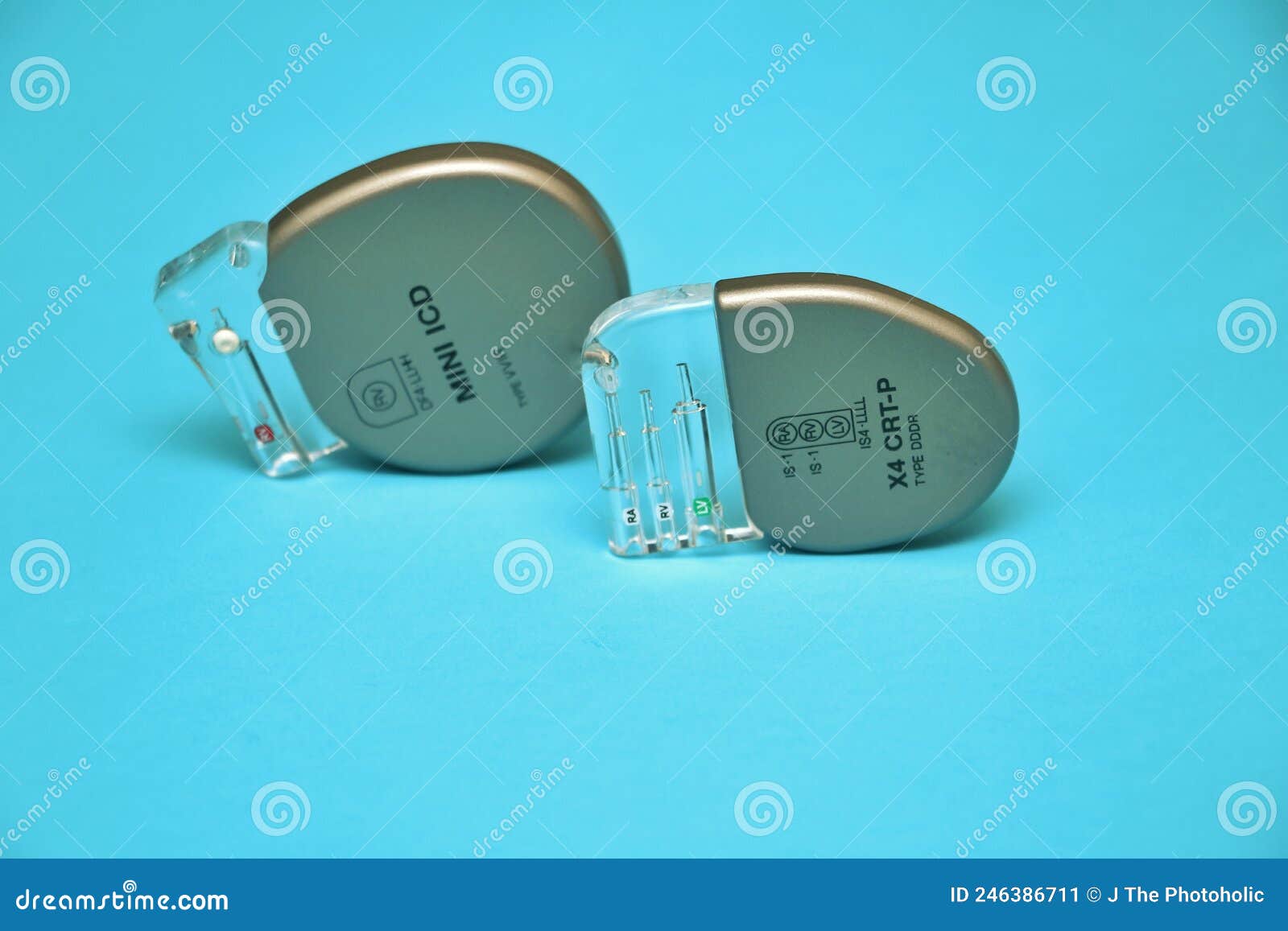 High Angle View of an CRT-P Device and and an ICD Device Stock Image ...