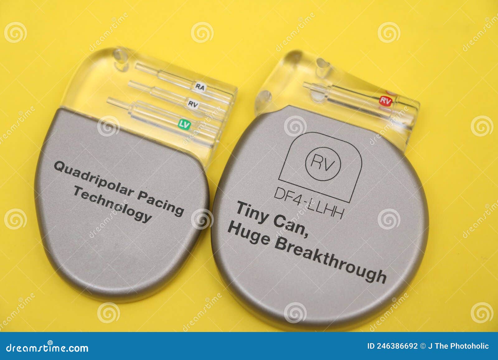 High Angle View of an CRT-P Device and and an ICD Device.Image Isolated ...