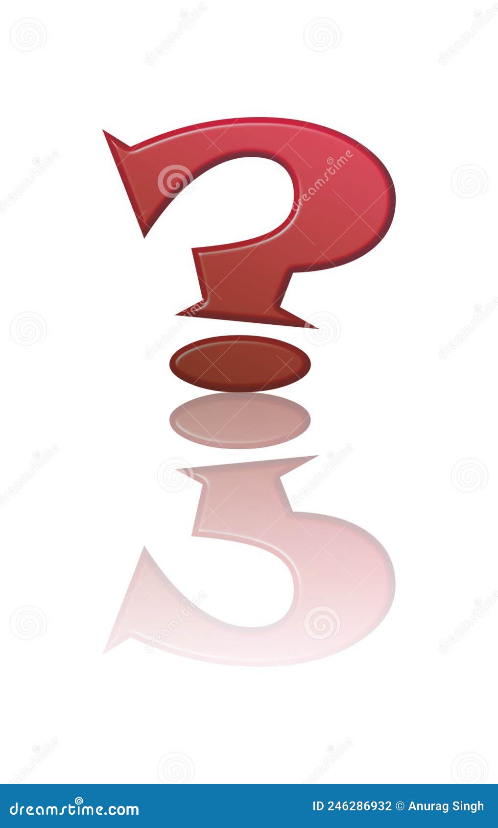 3d red question mark stock vector. Illustration of circle - 246286932