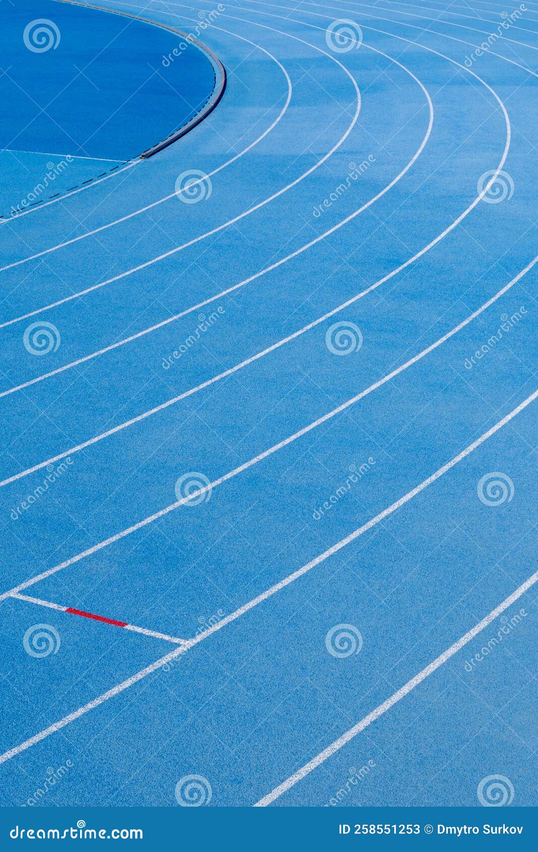 High Angle View of Empty Running Track Stock Image - Image of field ...
