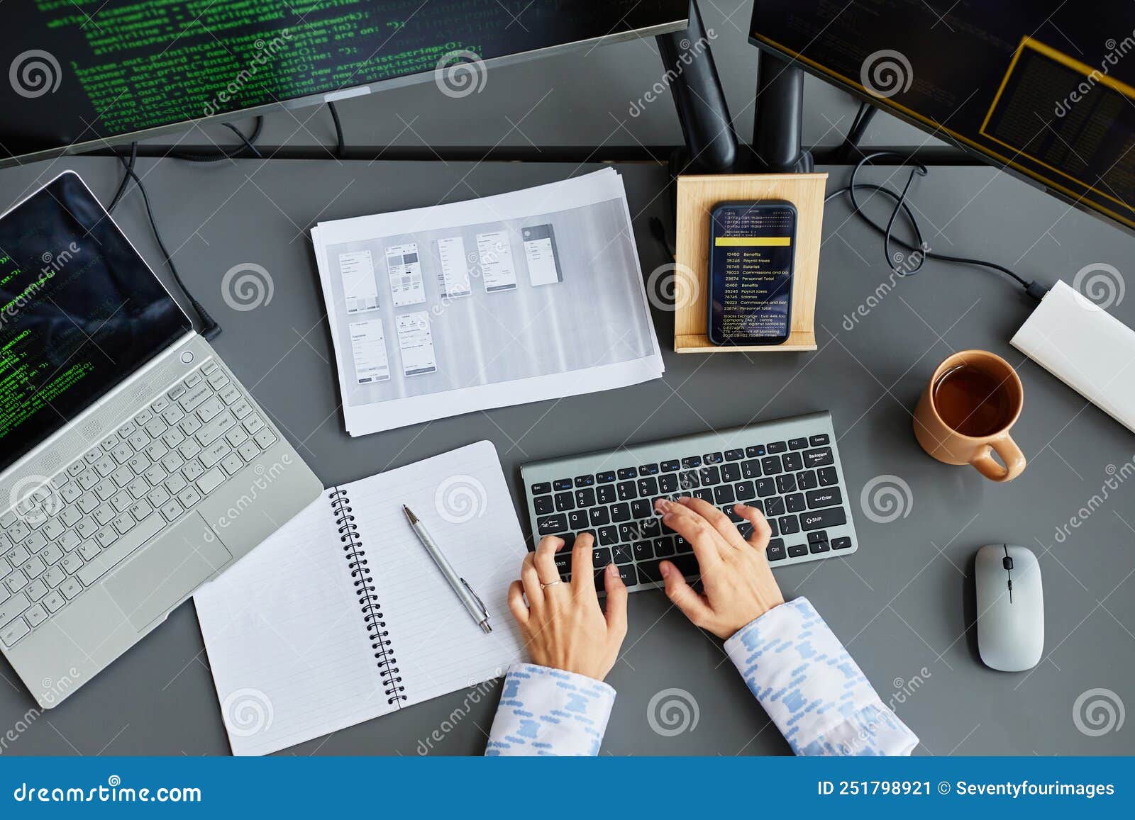 It Professional Working with Software on Computer Stock Image - Image ...