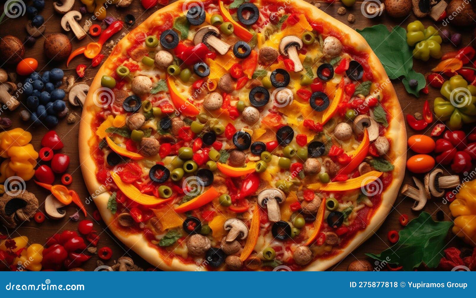 High Angle View of Gourmet Pizza Slice Generated by AI Stock ...