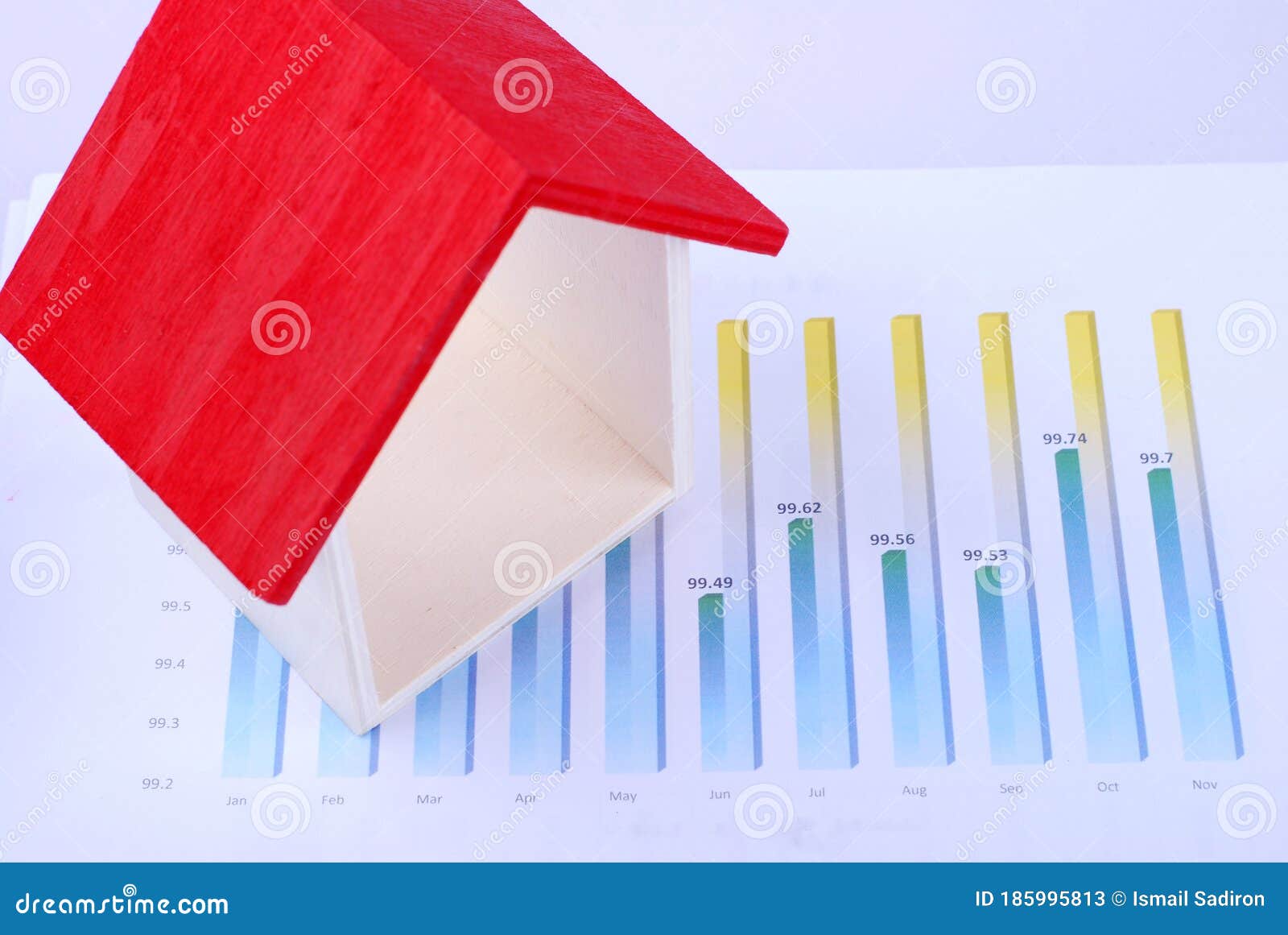 High Angle View of House Models on White Background Stock Image - Image ...