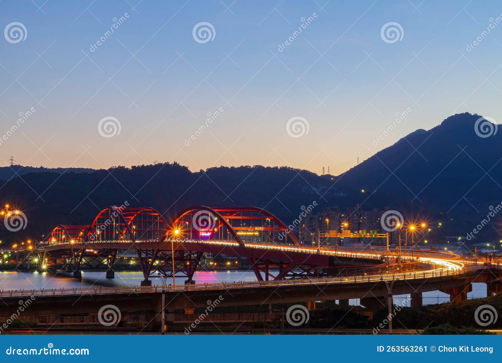 High Angle View of the Landscape Around Guandu Bridge Editorial Photo ...