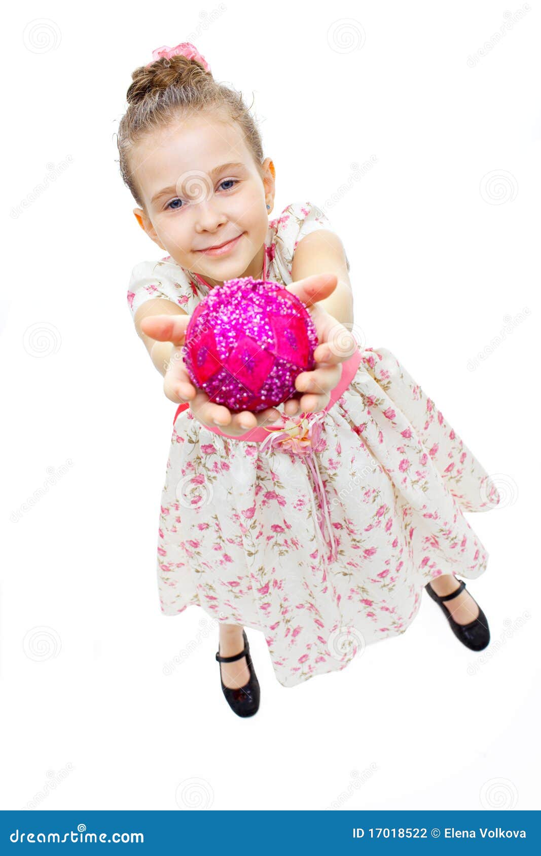 High Angle View of a Little Girl Stock Photo - Image of isolated ...