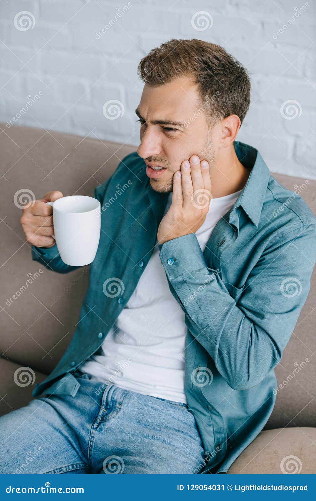 High angle view of man stock image. Image of jawpain - 129054031