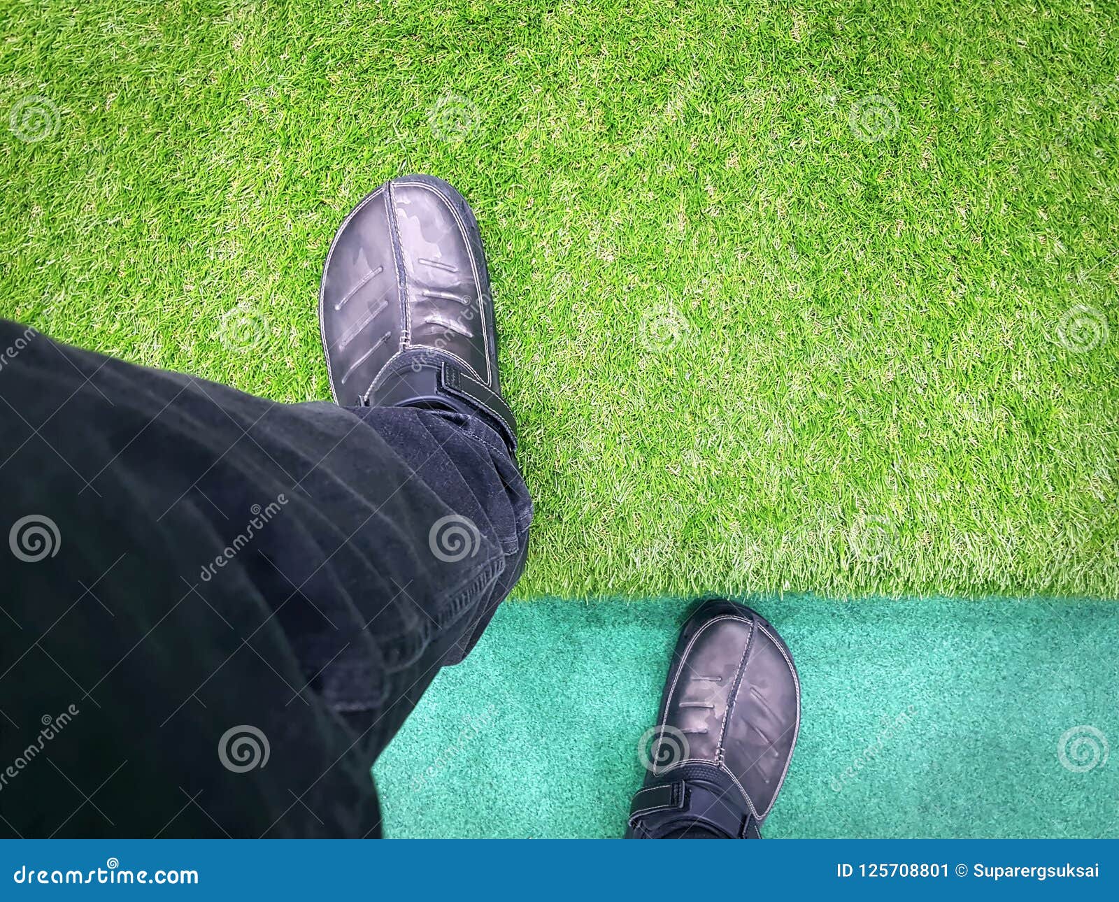 High Angle View of Man Walking Up Stair Step Stock Image - Image of ...