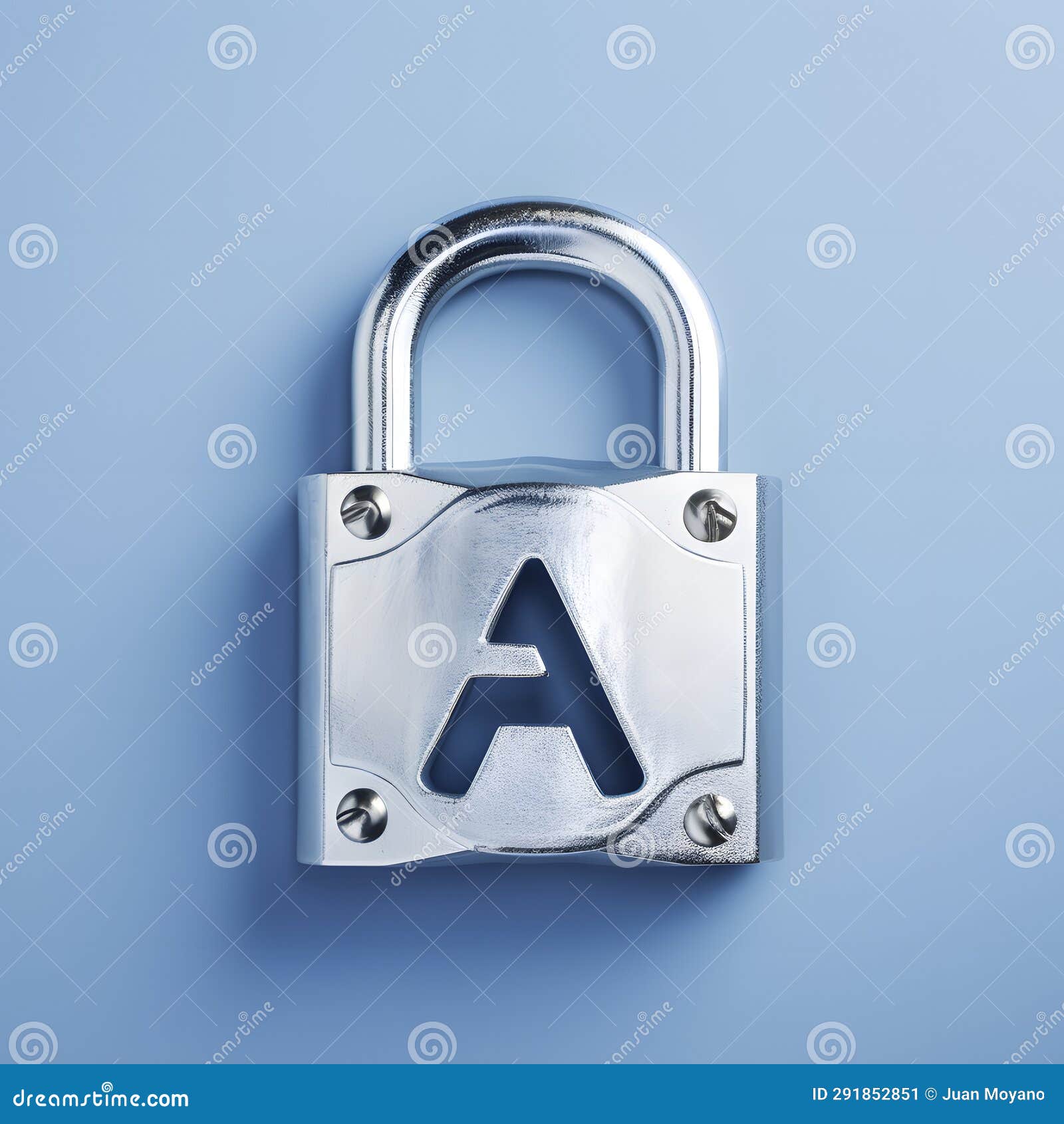 Padlock with an a-letter-shaped Bolt, AI Generated Stock Illustration ...