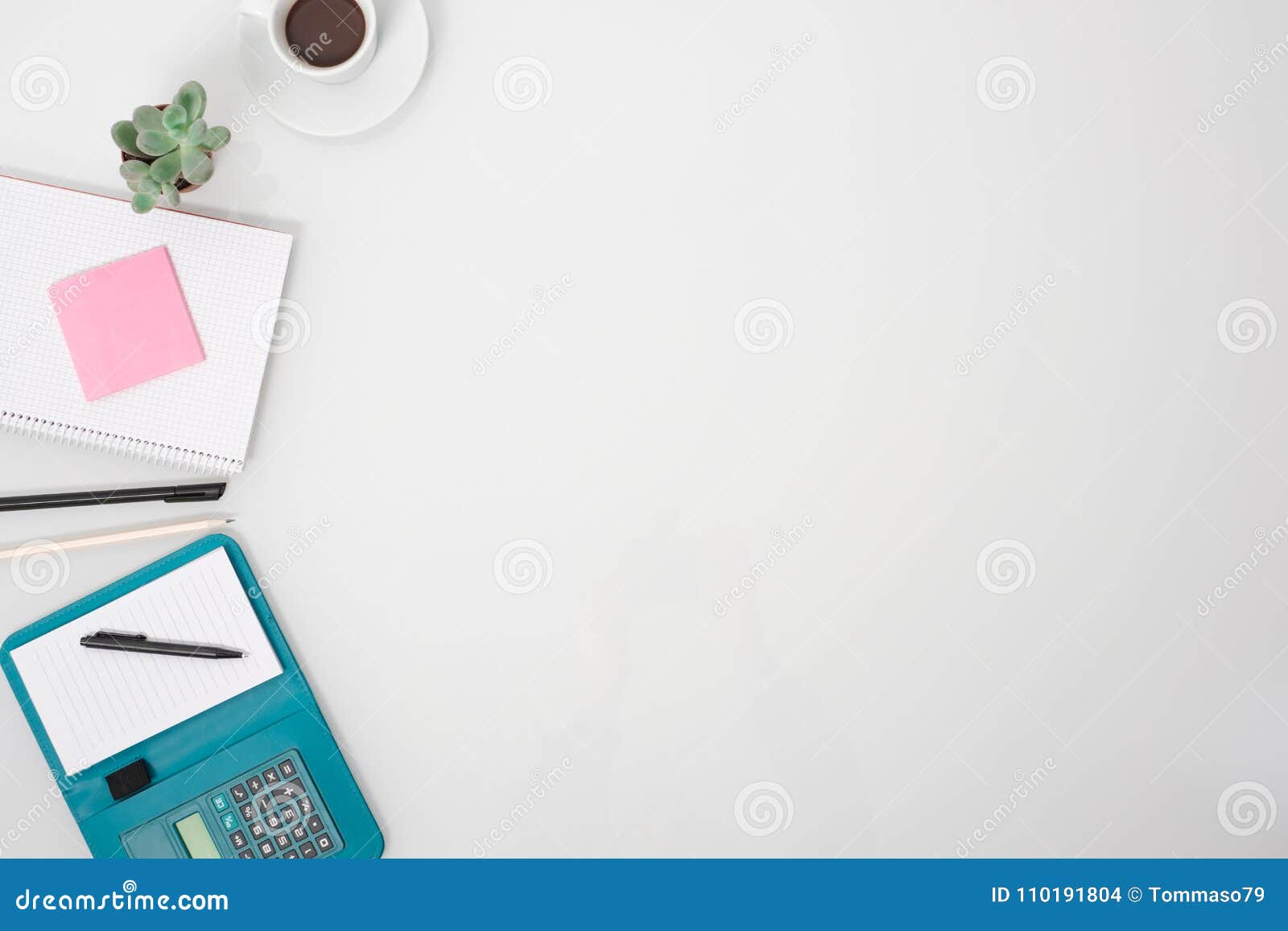 High Angle View of a Modern Office Work Table Stock Photo - Image of ...