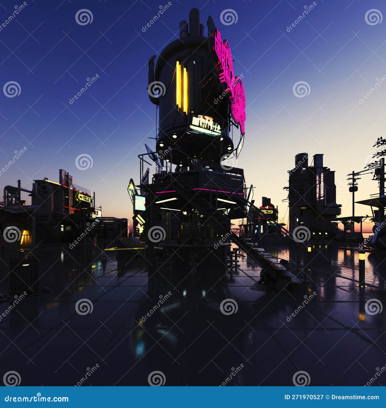 An Artistic Rendering of a Very Modern Building with a Very Big Tower ...