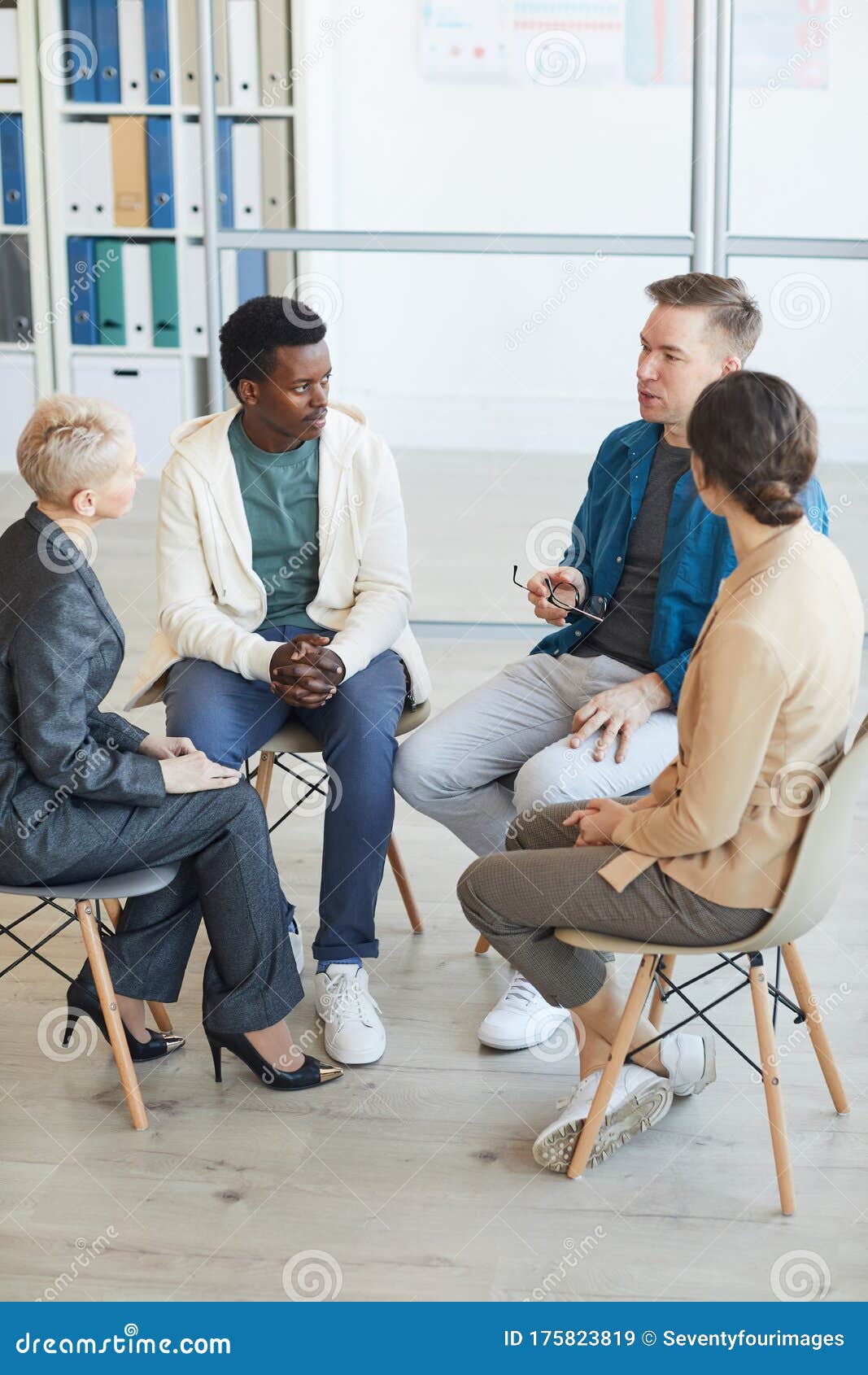 People in Support Group Circle Stock Image - Image of sitting, looking ...