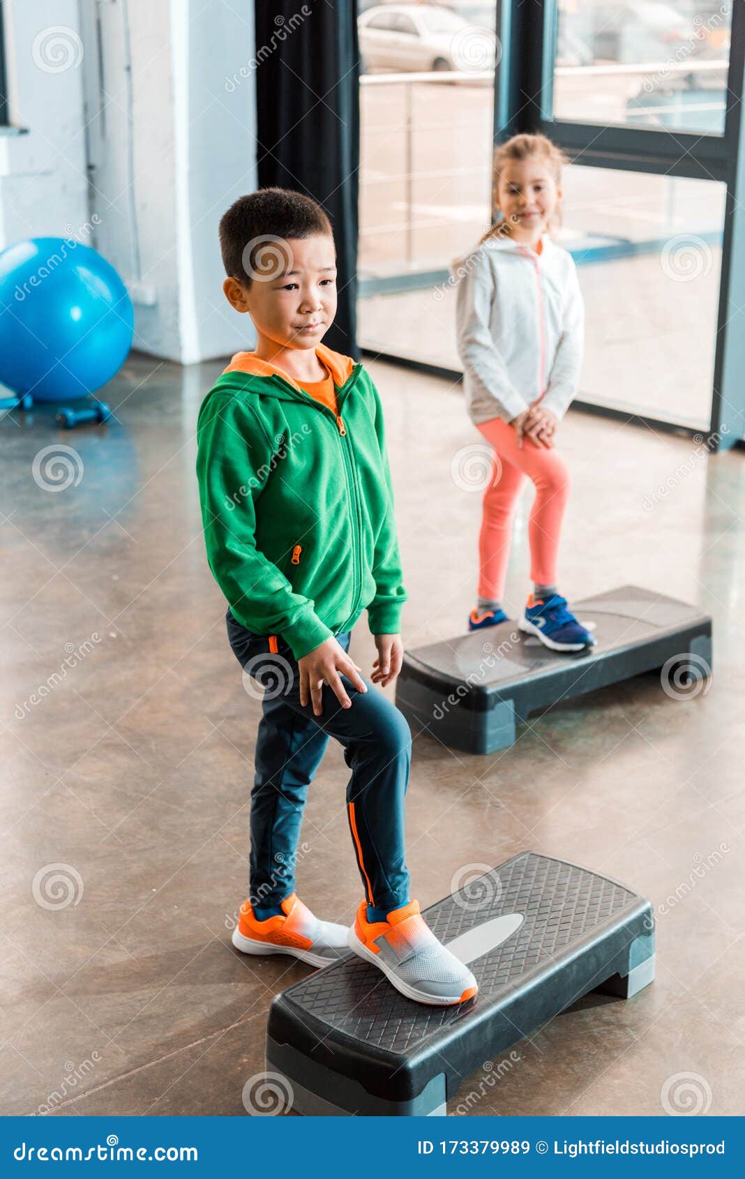 High Angle View of Multiethnic Children Stock Image - Image of ...