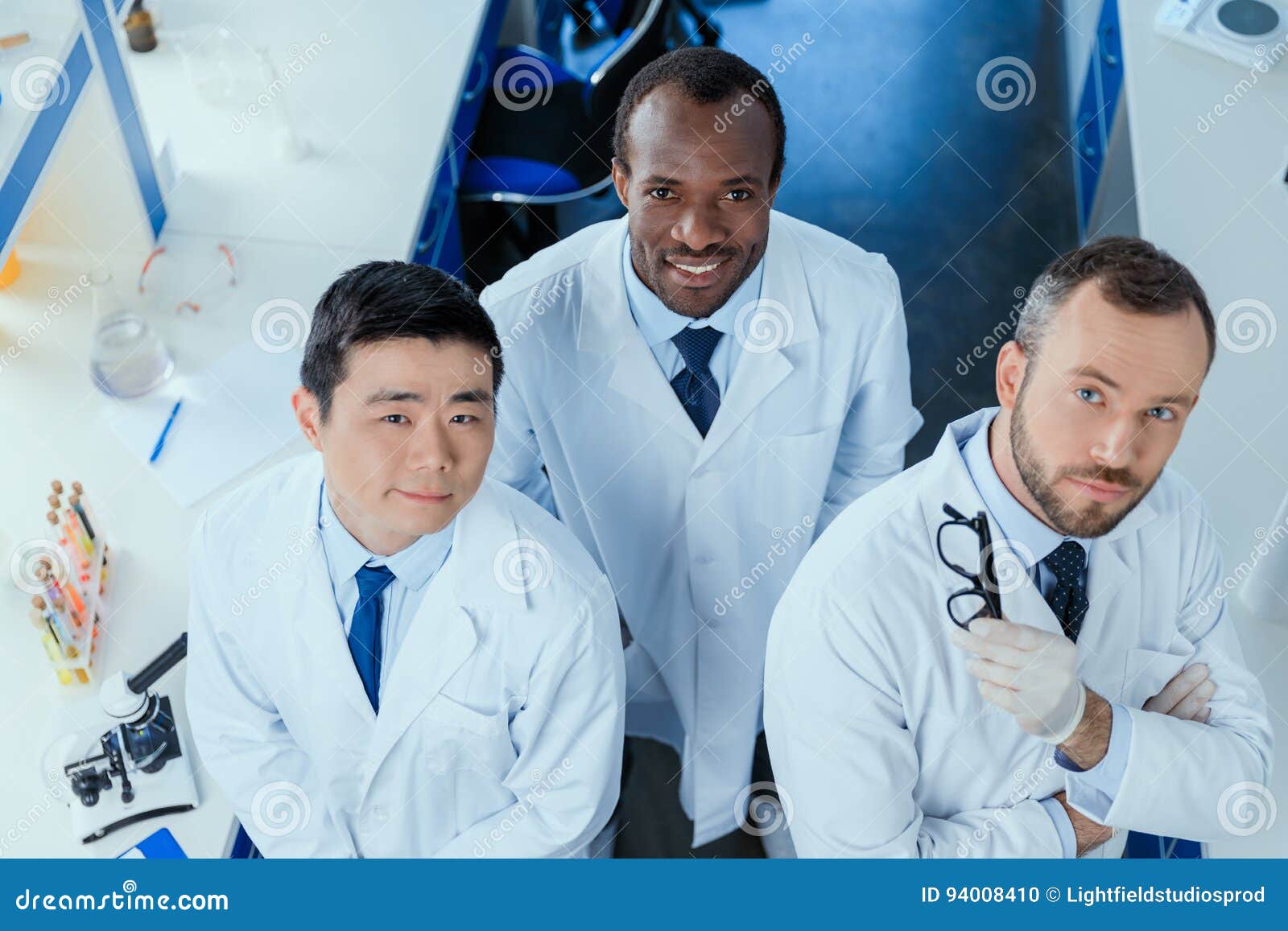 Group Of Scientists People Standing And Showing Thumb Up Together In ...