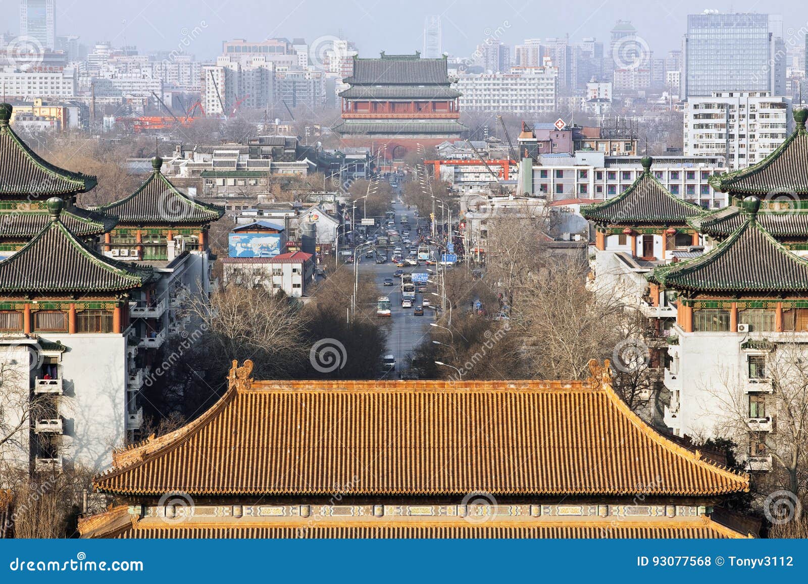 High Angle View on Old Town of Beijing Editorial Stock Photo - Image of ...