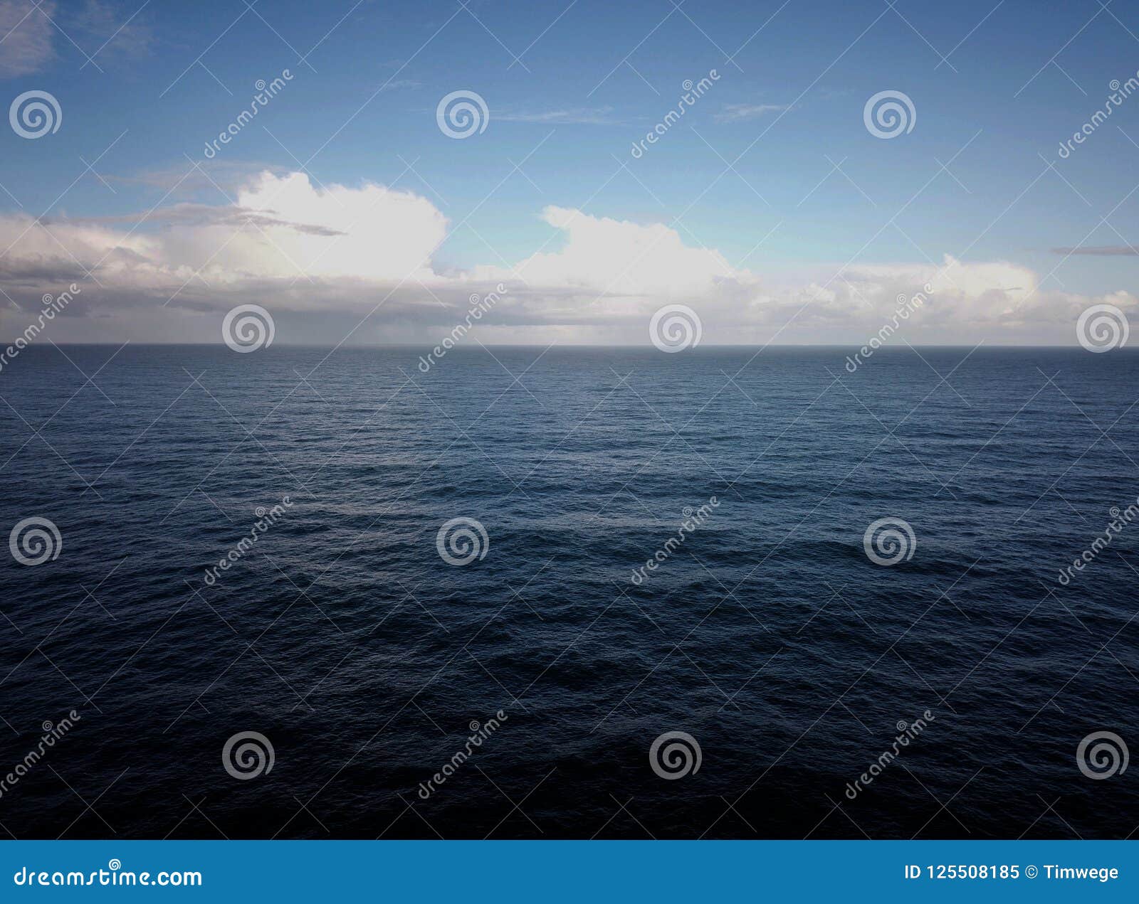 View Over Infinite Blue Ocean, Space for Text Stock Image - Image of ...