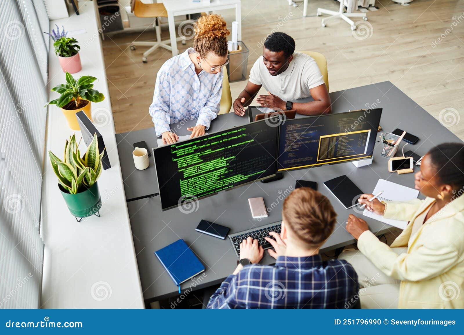 Team of Programmers Writing Codes Together Stock Photo - Image of ...