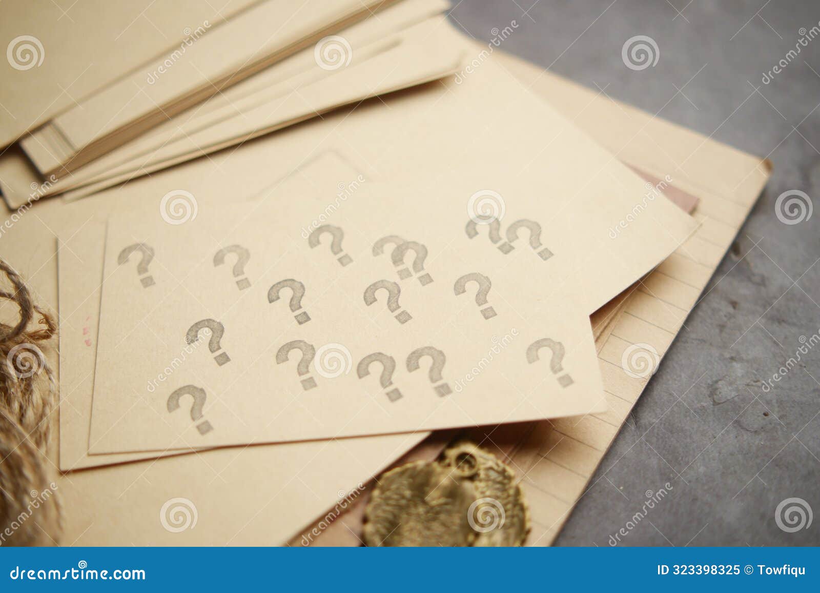 High Angle View of Question Mark on Paper on Office Desk Stock Image ...