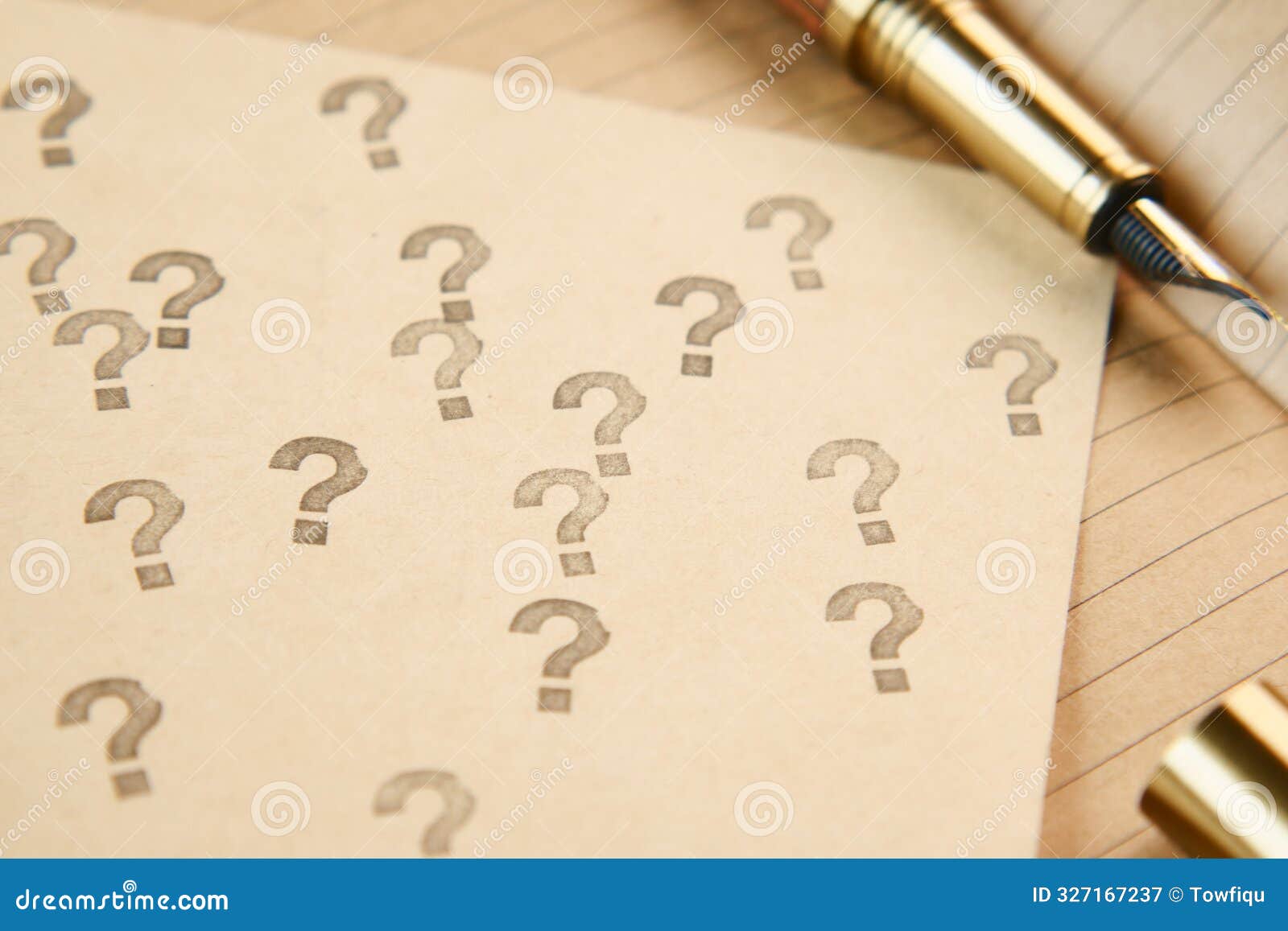 High Angle View of Question Mark on Paper on Office Desk Stock Image ...