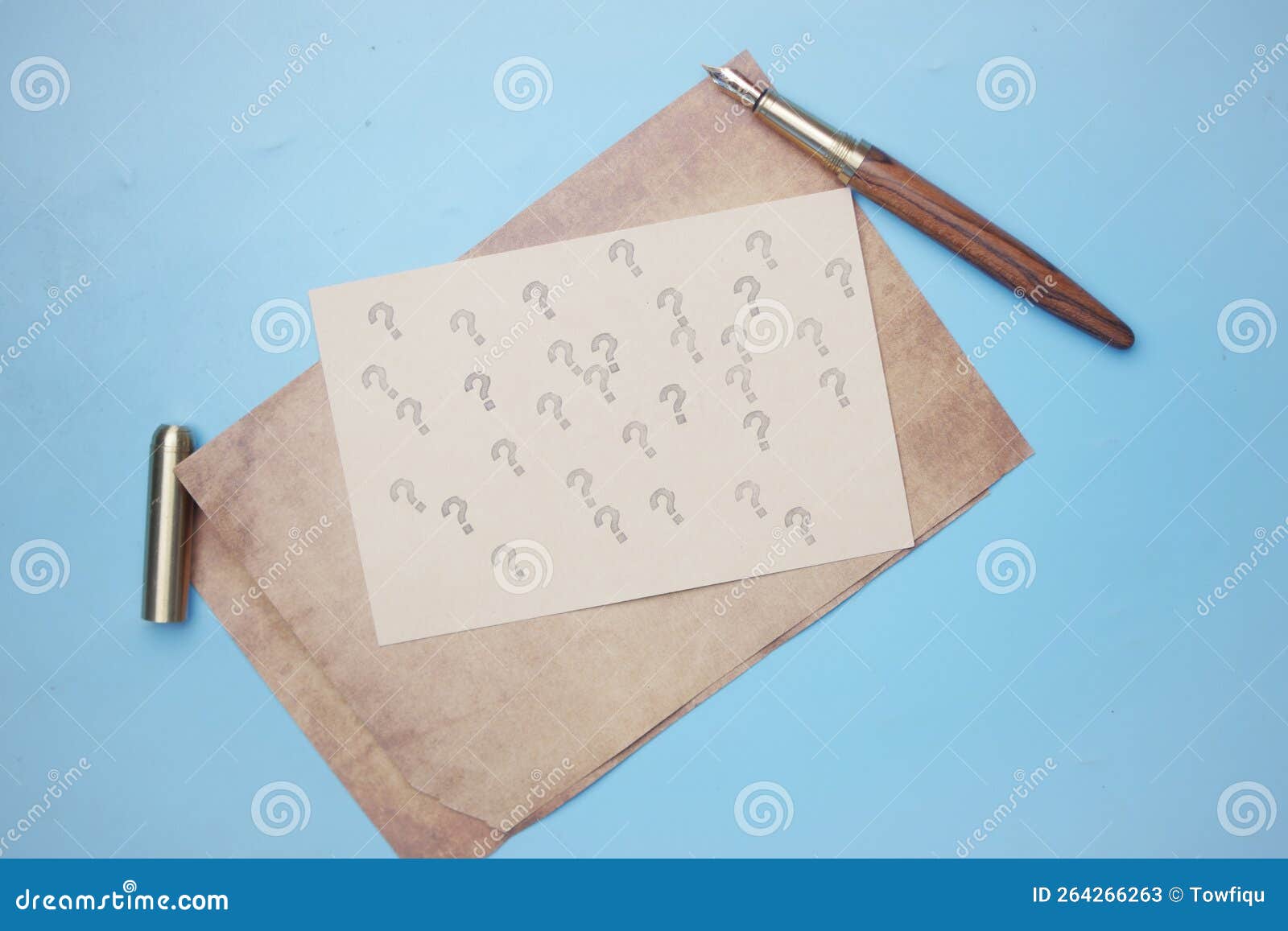 High Angle View of Question Mark on Paper on Office Desk Stock Image ...