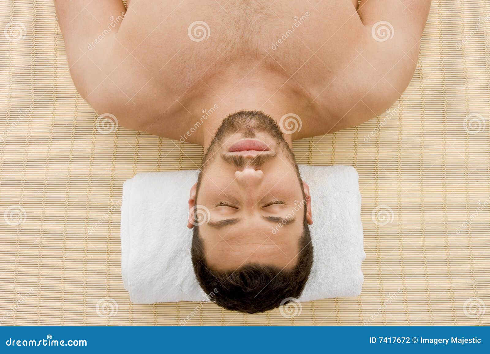 High Angle View of Relaxing Male at Spa Stock Photo - Image of ...