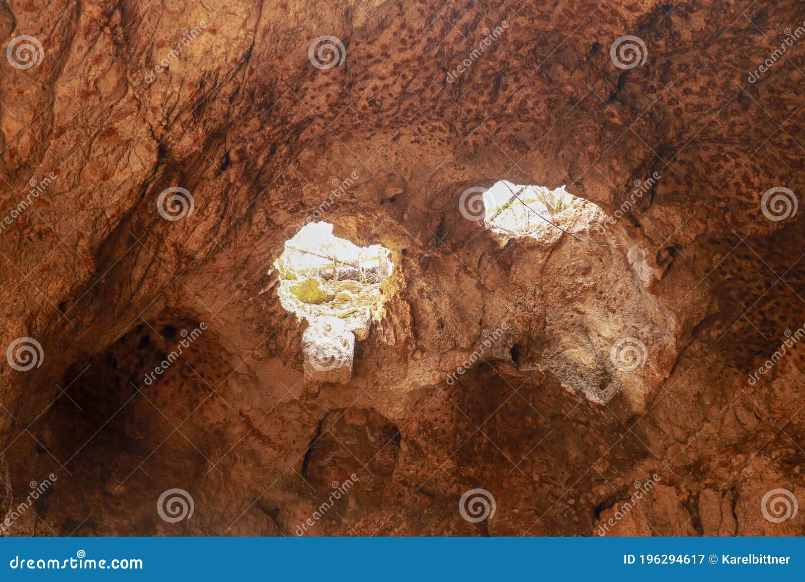 High Angle View of Rock Formation. Fallen Cave Ceiling Stock Image ...