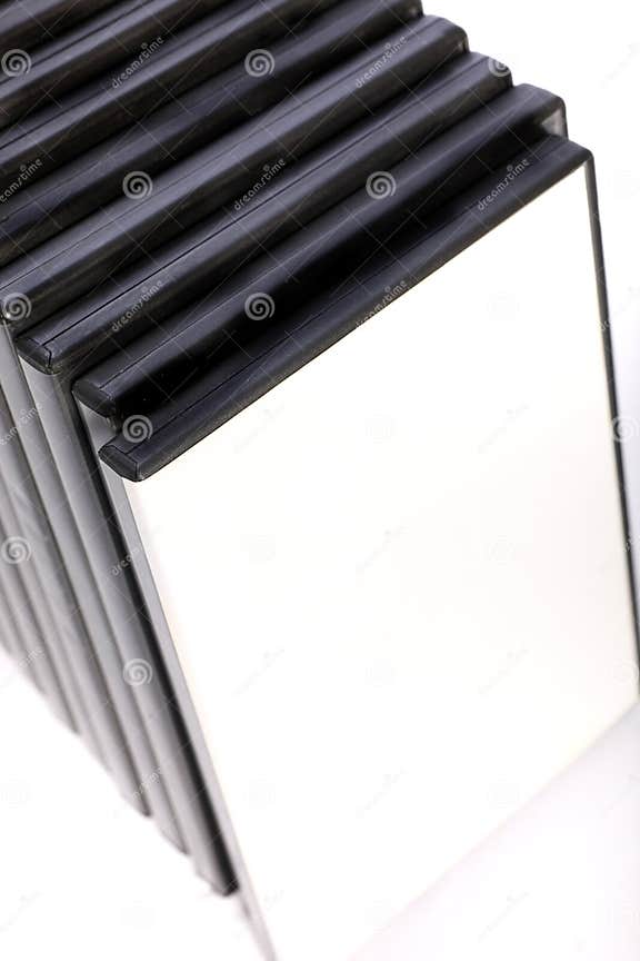 Row of DVD storage cases stock photo. Image of organized - 29875930