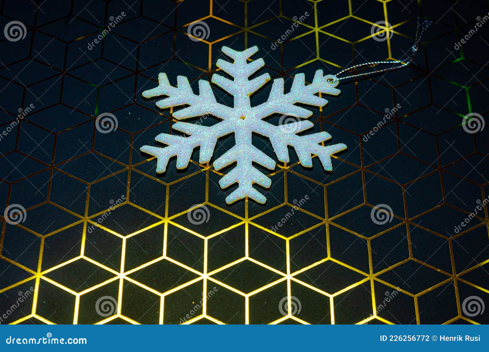 High Angle View of Snowflake Stock Photo - Image of night, high: 226256772
