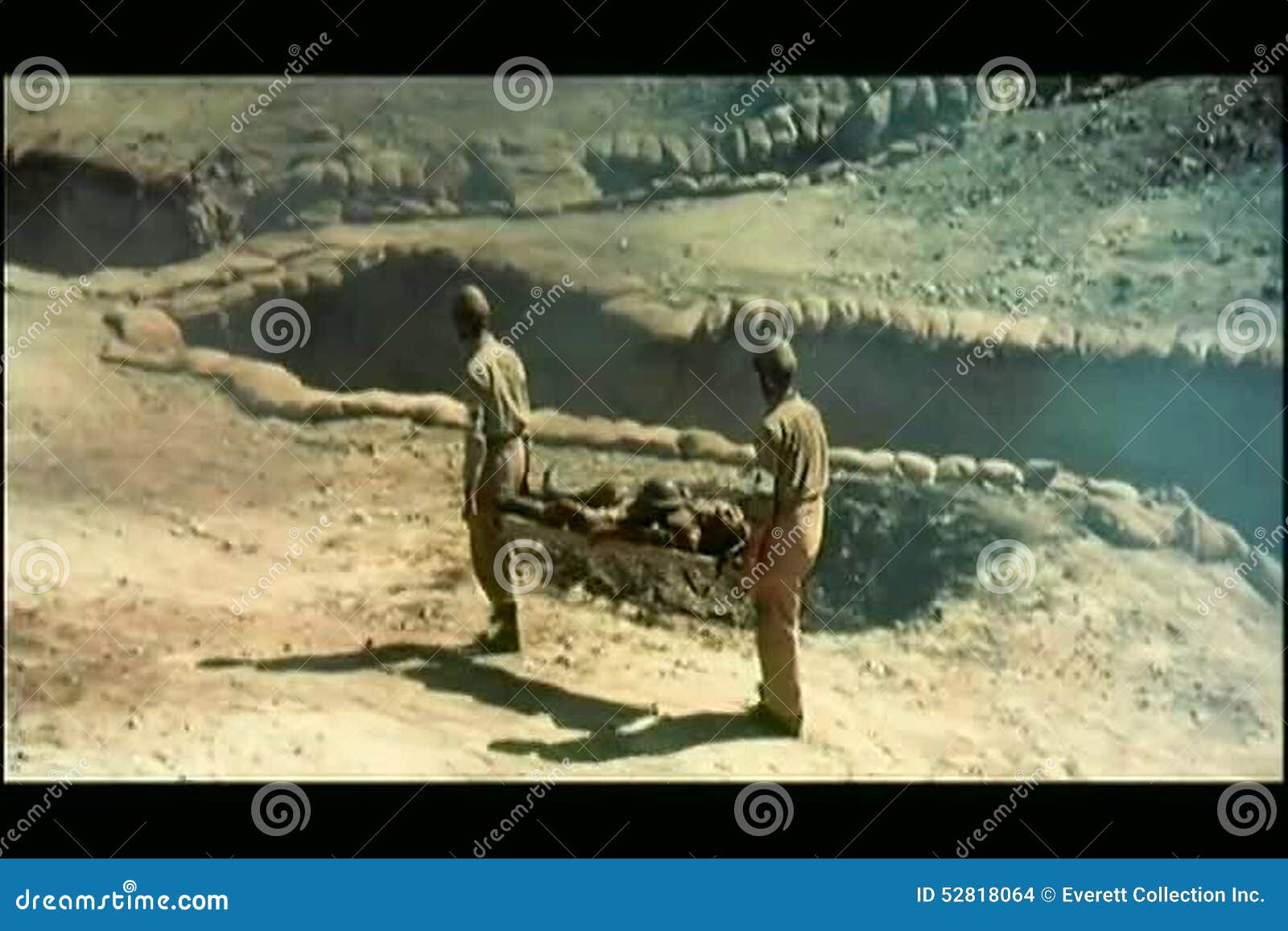 High Angle View of Soldiers Carrying Wounded Man on Stretcher Stock ...