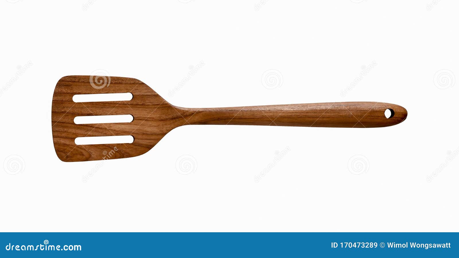 High Angle View, Spatula Wooden on White Background. Stock Image ...