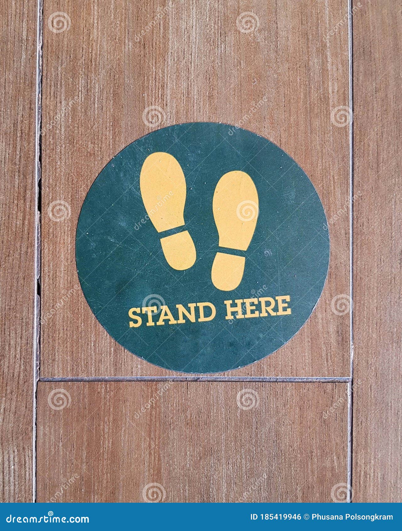 High Angle View of Standpoint Symbol on Floor Stock Photo - Image of ...