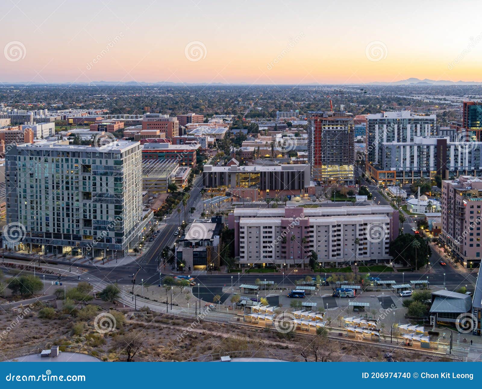 High Angle View of the Tempe Cityscape from a Mountain Editorial Image ...