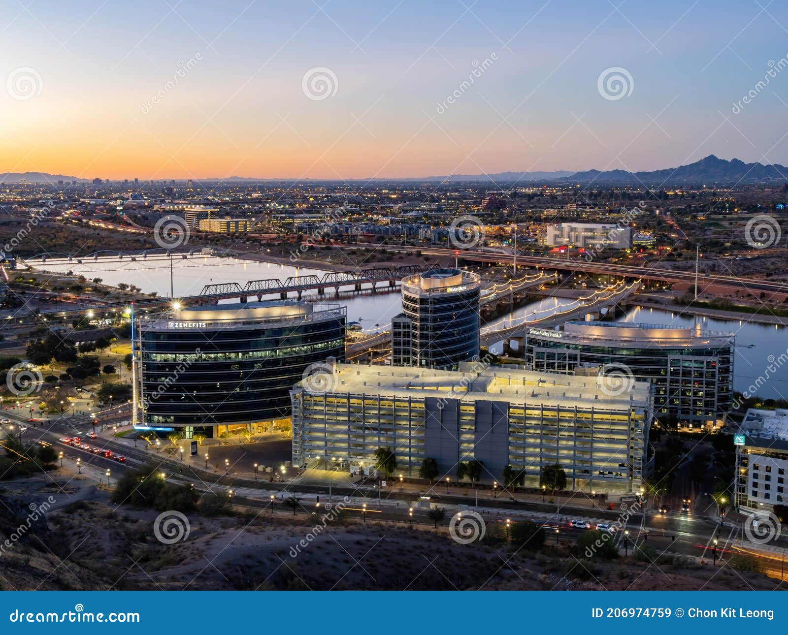 High Angle View of the Tempe Cityscape from a Mountain Editorial Stock ...