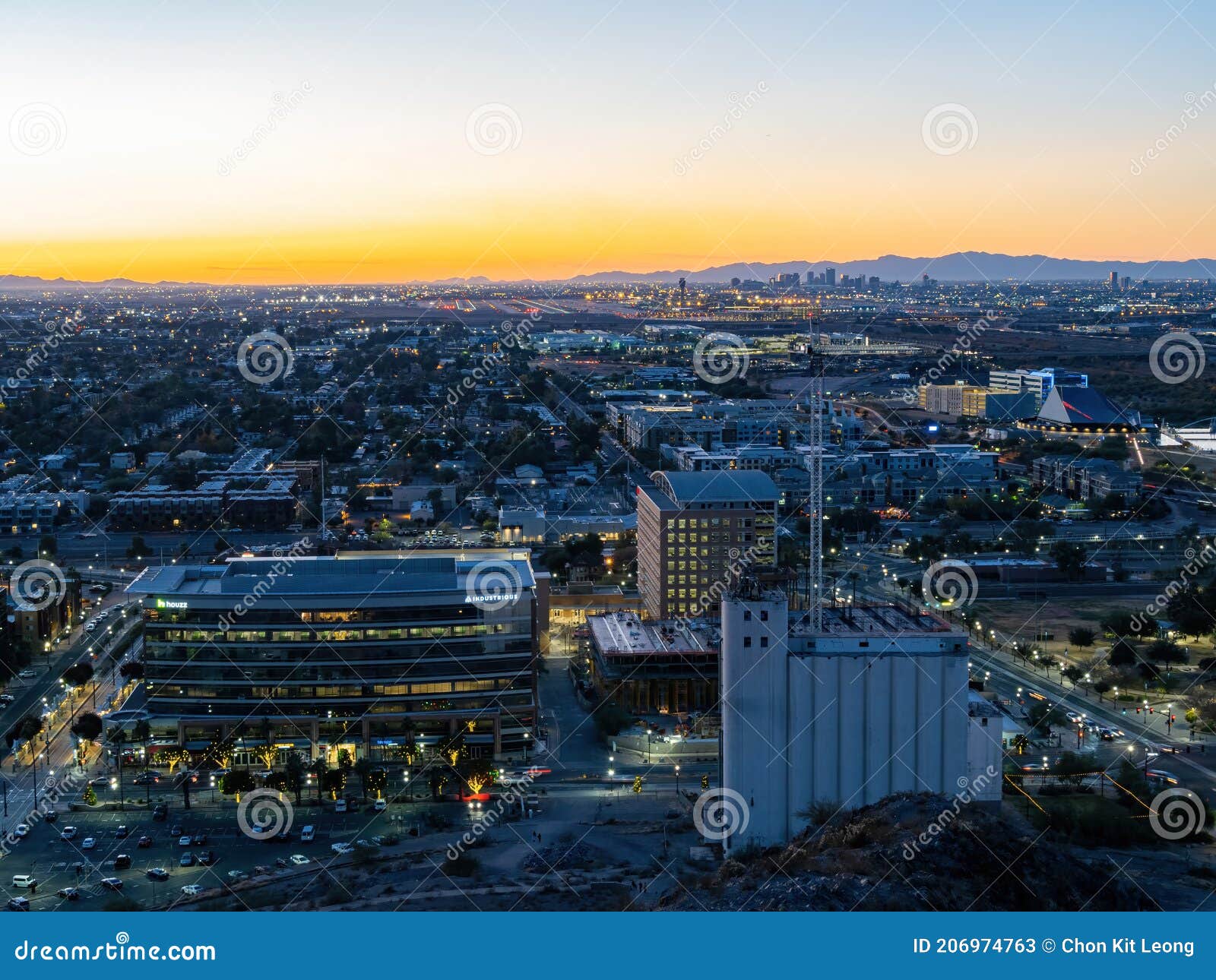 High Angle View of the Tempe Cityscape from a Mountain Editorial Stock ...