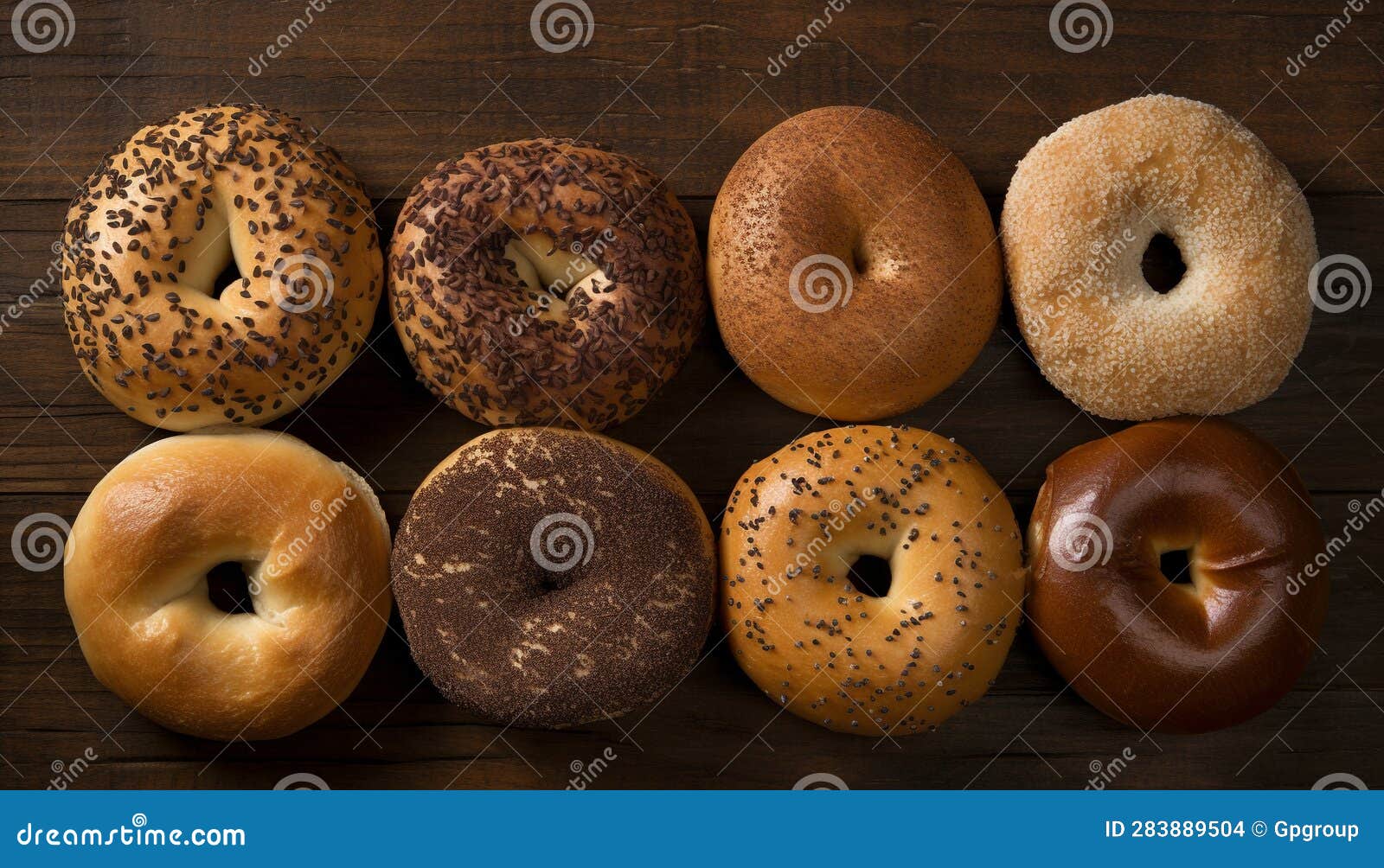 A High Angle View of a Tempting, Indulgent, Homemade Pastry Arrangement ...