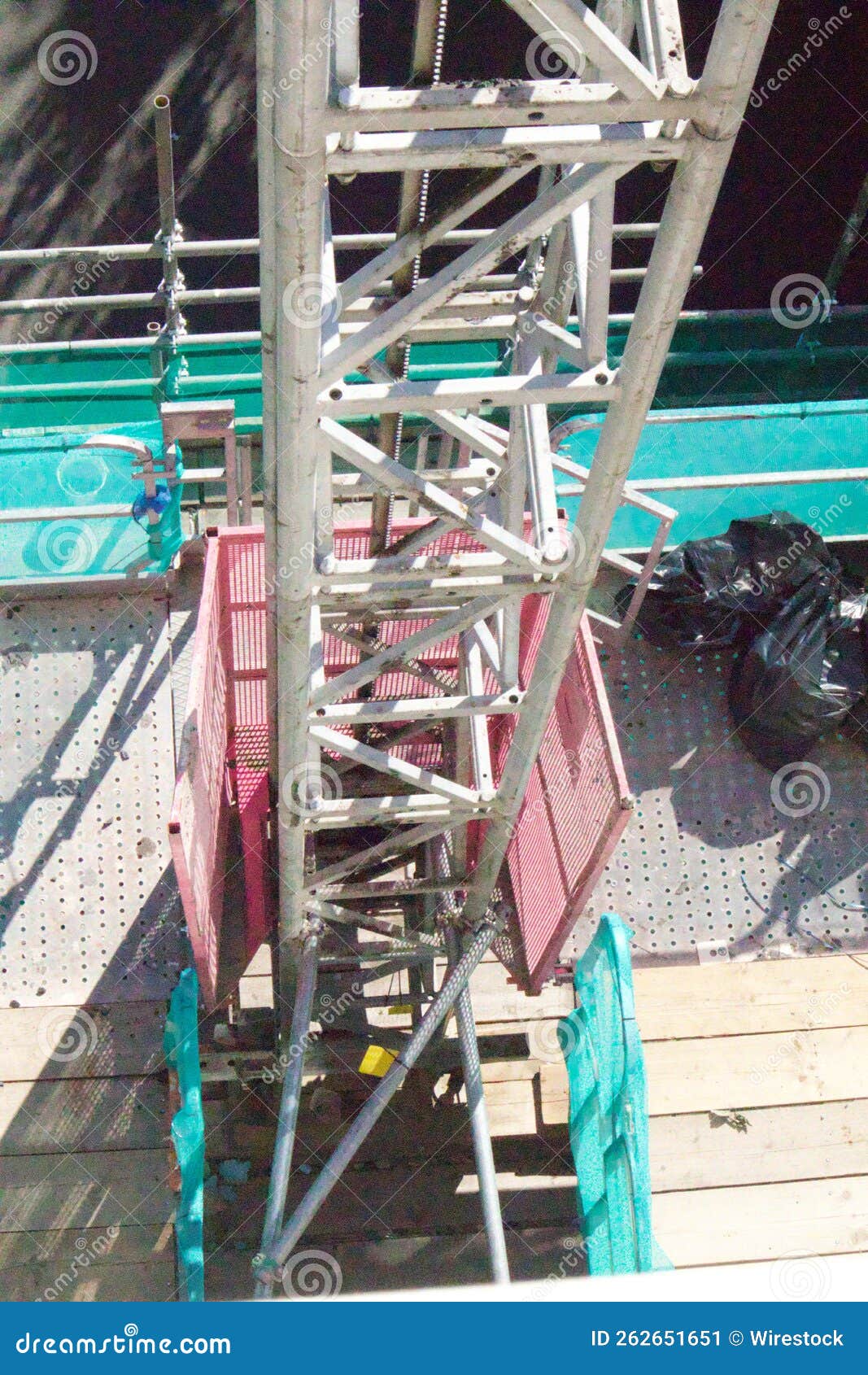 High Angle View of Tower Steel Structure Stock Image - Image of frame ...