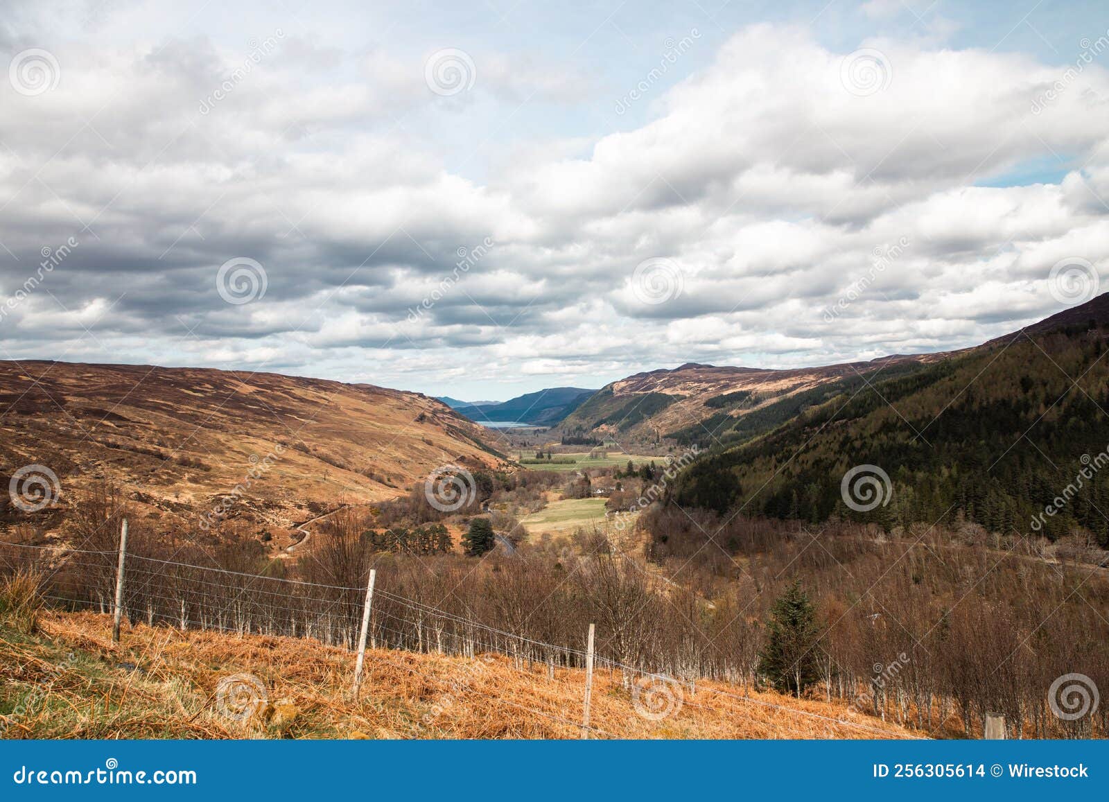 High Angle View of a Valley in Scottish Highlands Stock Photo - Image ...