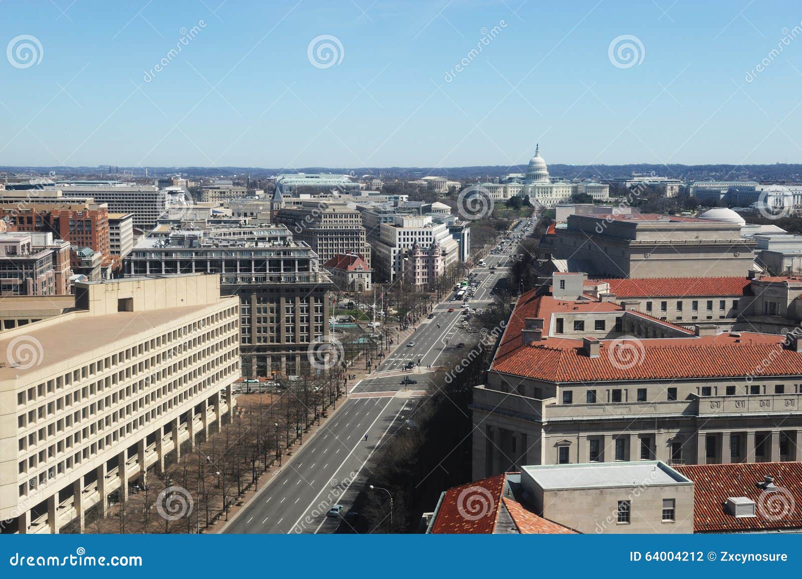 High Angle View of Washington DC Stock Photo - Image of skyline ...