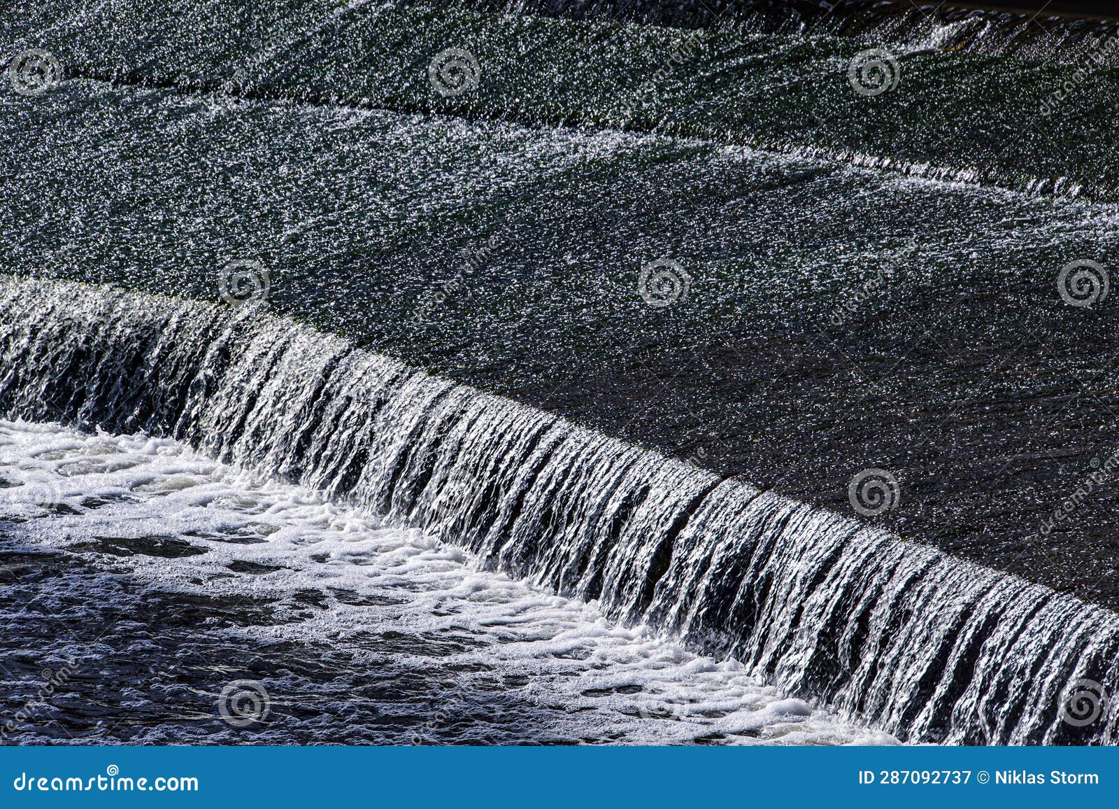 High Angle View of Water Flowing in River Stock Image - Image of large ...