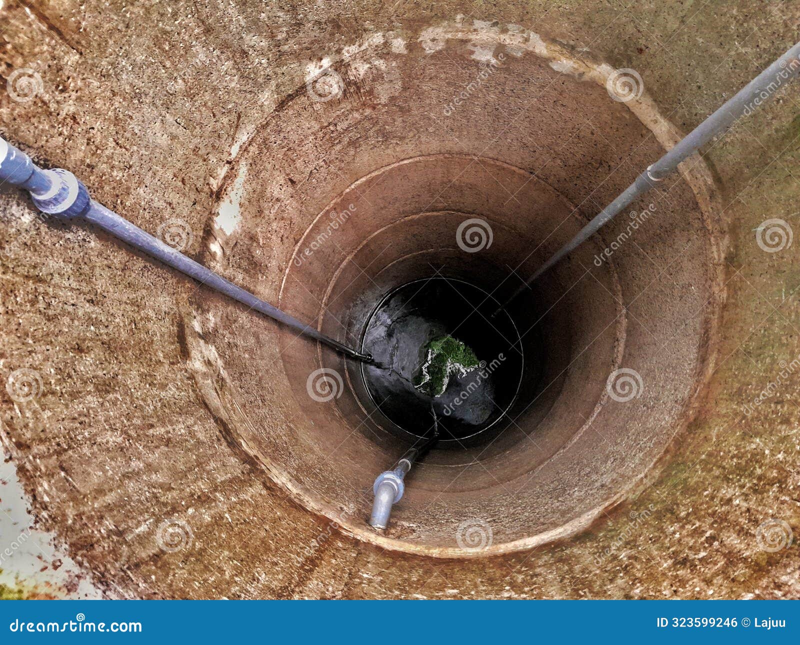 High Angle View of Water Well Condition Stock Photo - Image of bathing ...