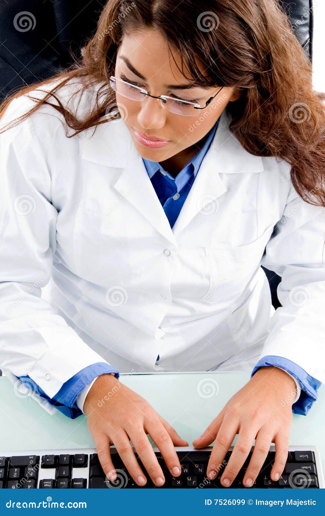 High Angle View of Working Doctor Stock Image - Image of american ...