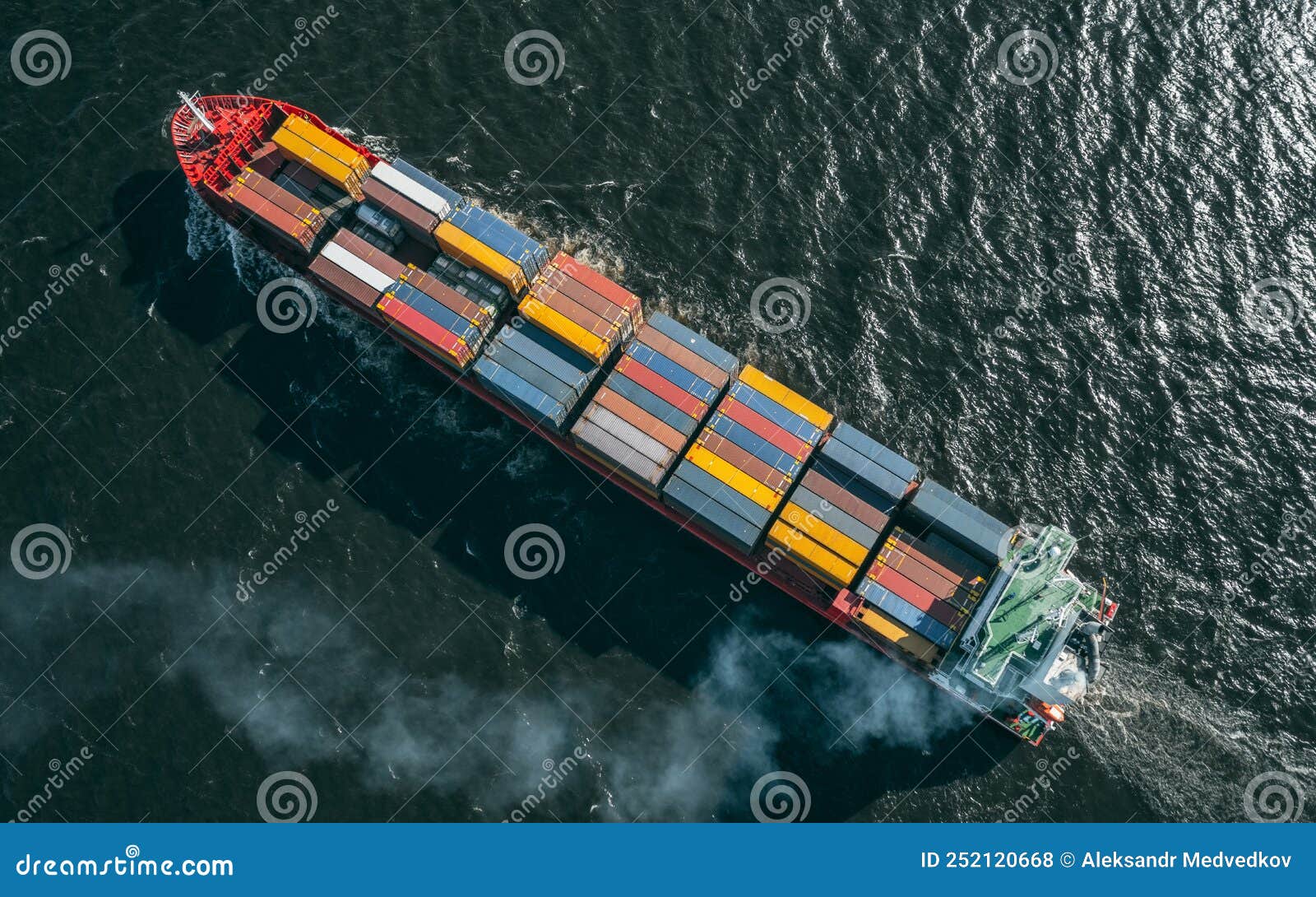 Cargo ship in the sea stock photo. Image of industry - 252120668