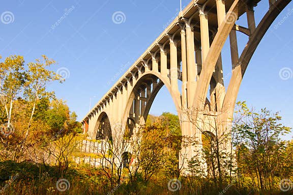 High arch bridge stock image. Image of outdoors, morning - 16517129